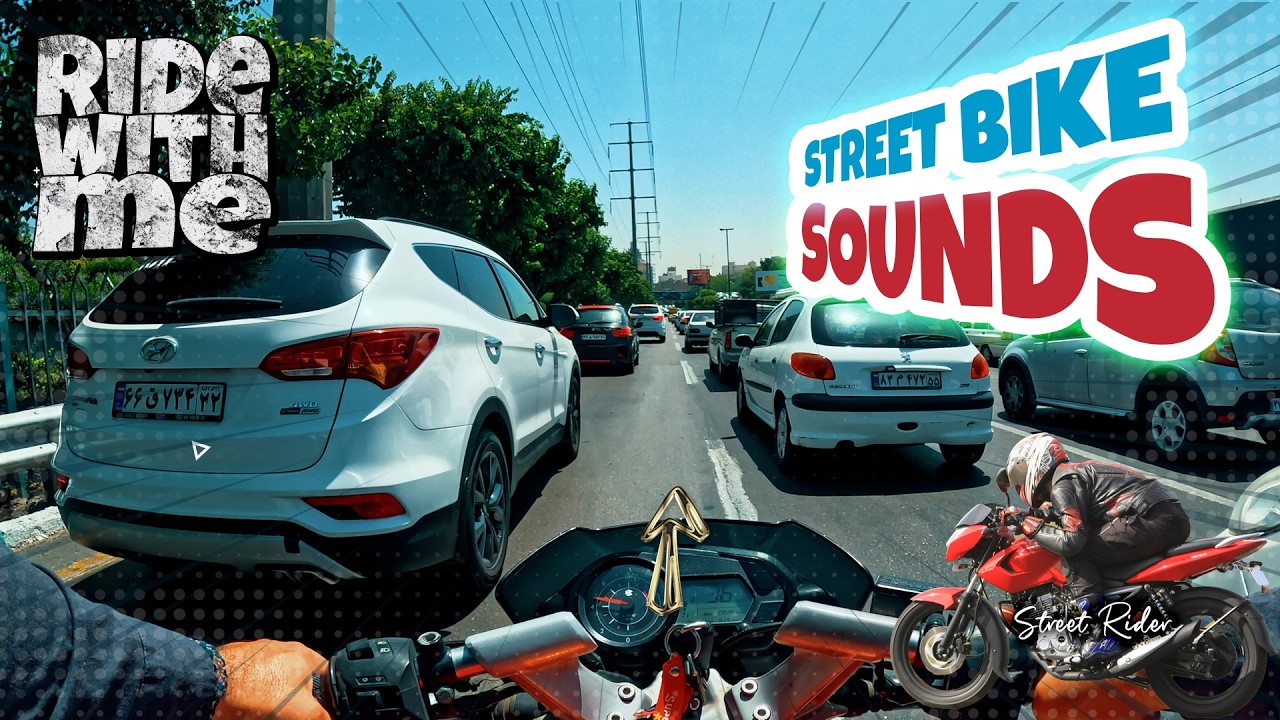 street bike sounds | 🏍️ Driving calmly on the city streets | Relaxing ...