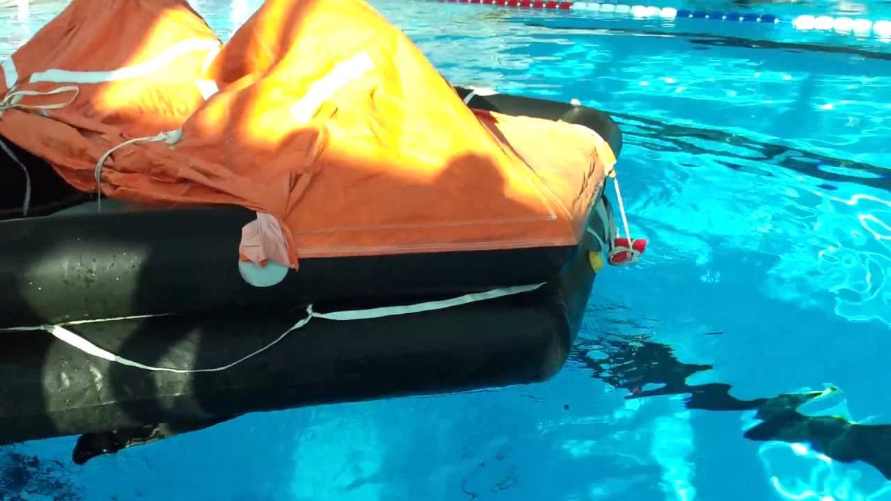 Self inflating raft - YouTube