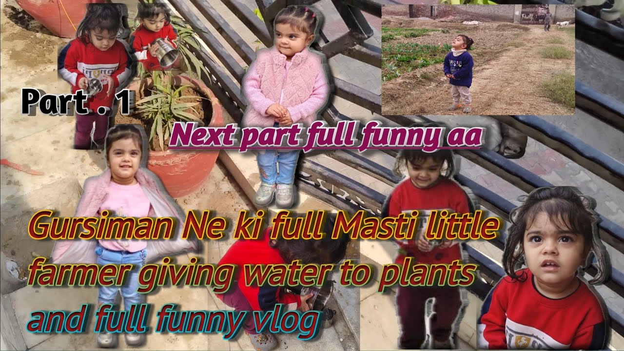 Gursiman Little Farmer Full Enjoy Giving Water to plants #farming # ...