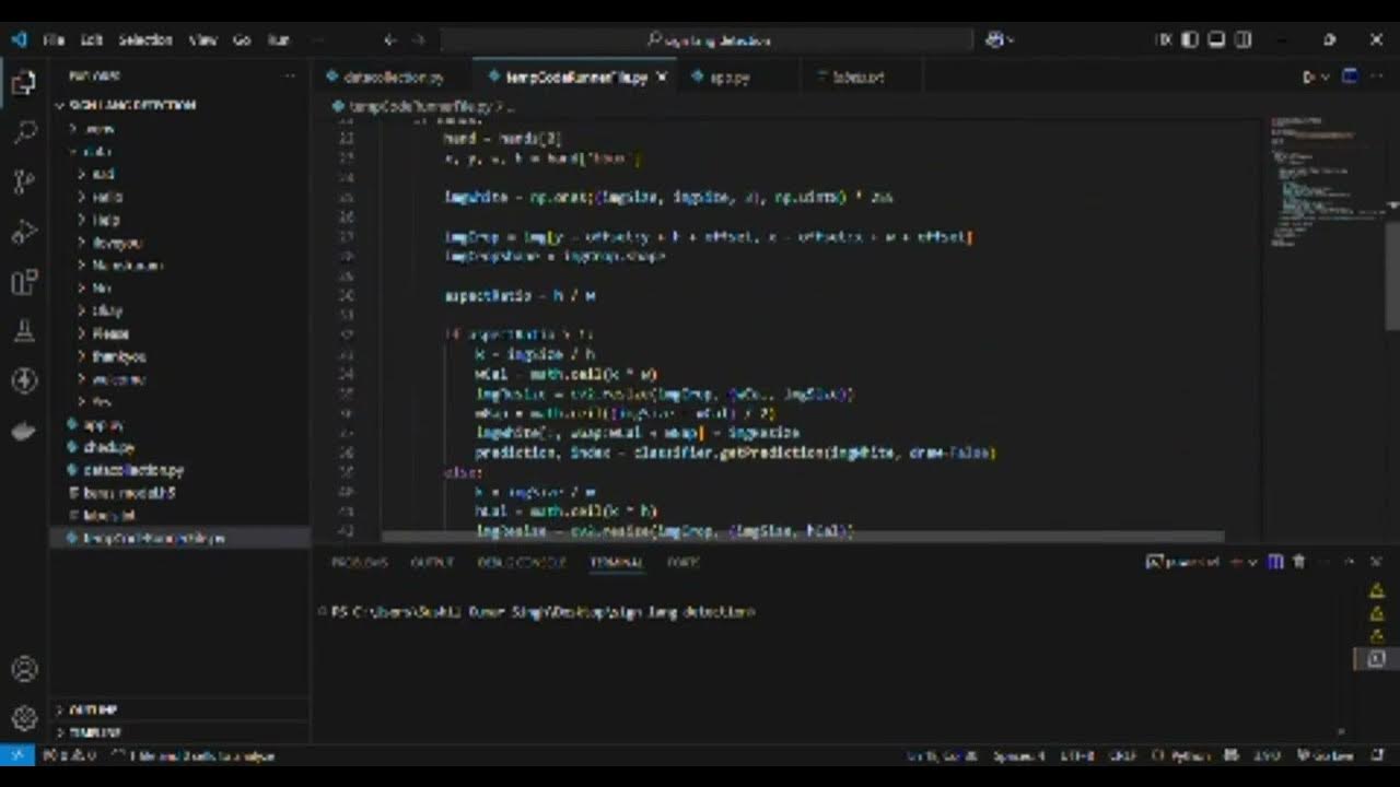 Sign language recognition using deep learning - YouTube