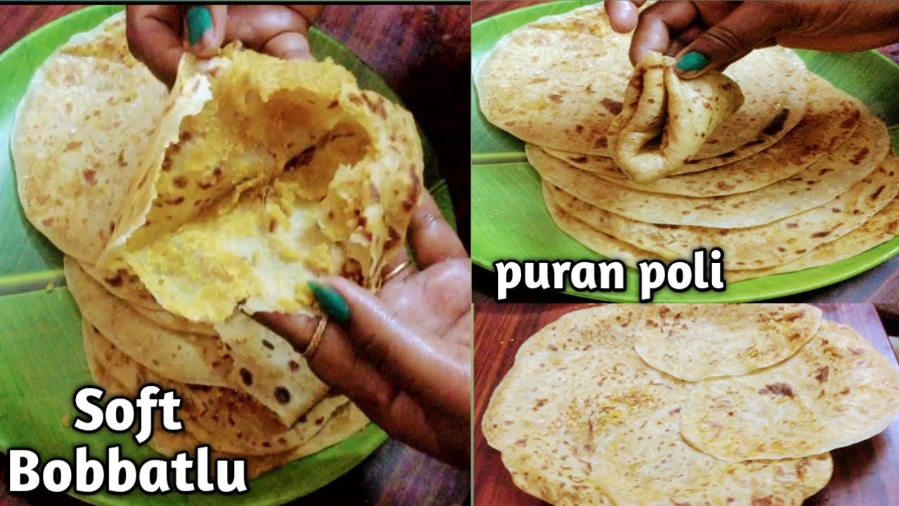 puran poli/ bobbatlu recipe/vedmi / with perfect measurements ...