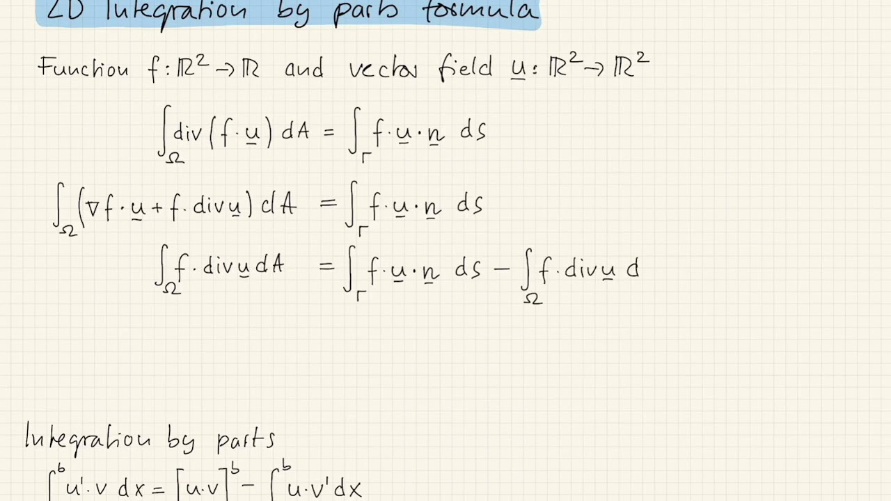 NP 2D 0.6 Integration by parts in 2D - YouTube