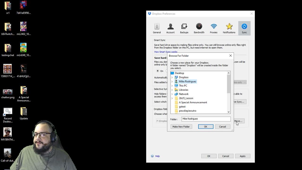 Change Default Dropbox Folder Location - YouTube