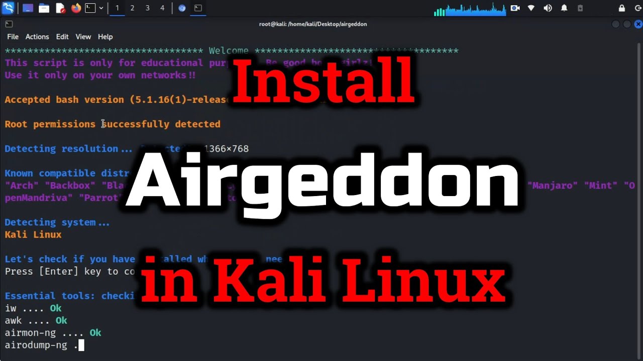 Install Airgeddon in Kali Linux | Wi-Fi Pentesting Tools | Mr Cyber Boy ...