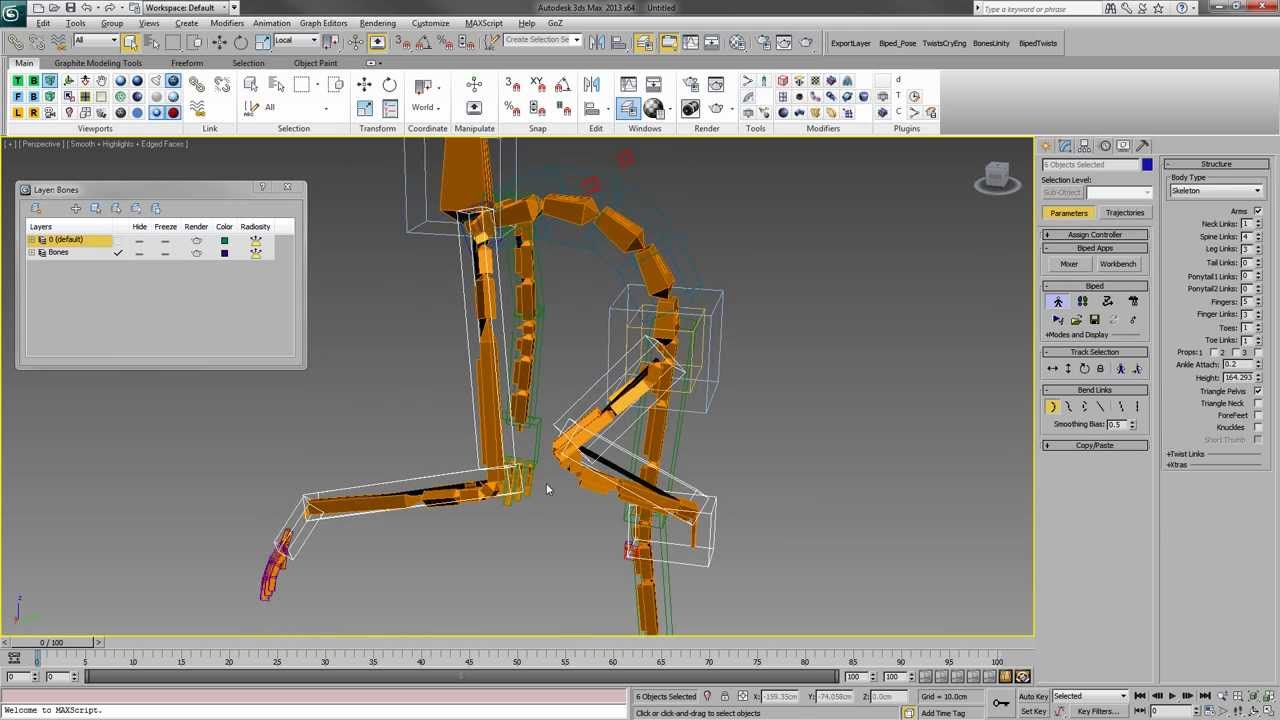 Character on biped - Tutorial Part1/3 - YouTube