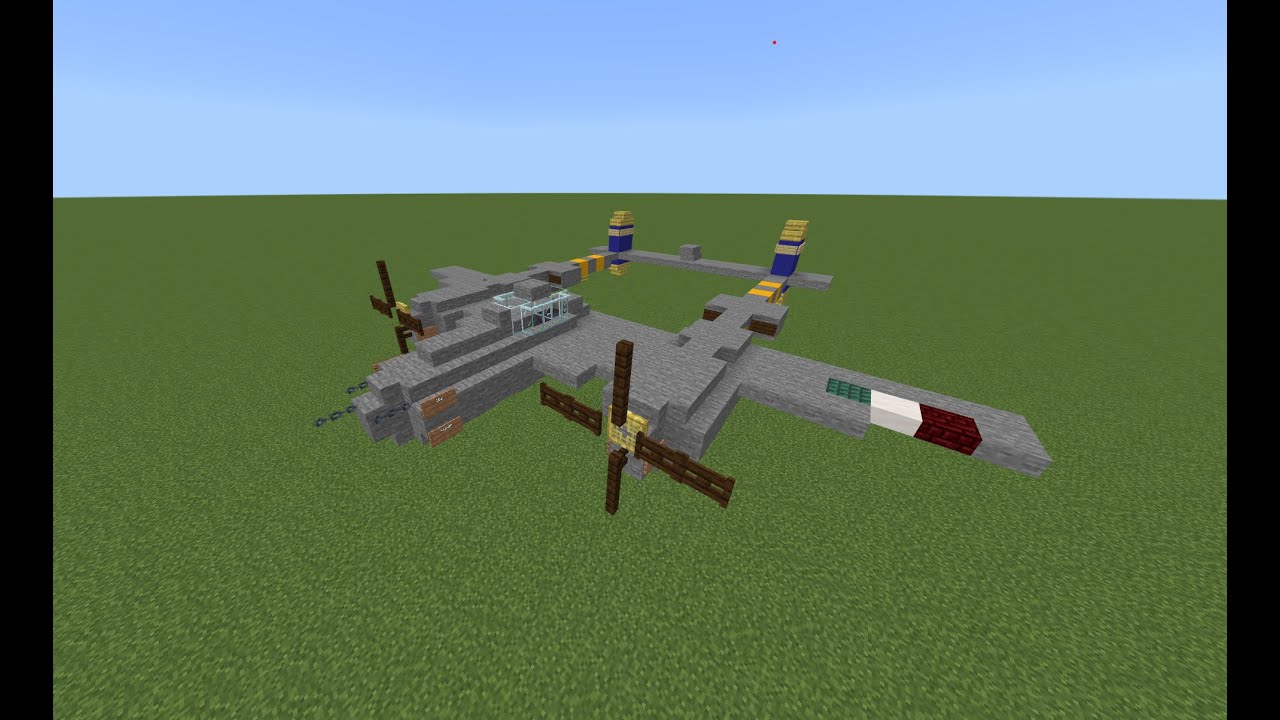 How To Make A WW2 Plane In Minecraft! (Lockheed P-38 Lightning)! - YouTube