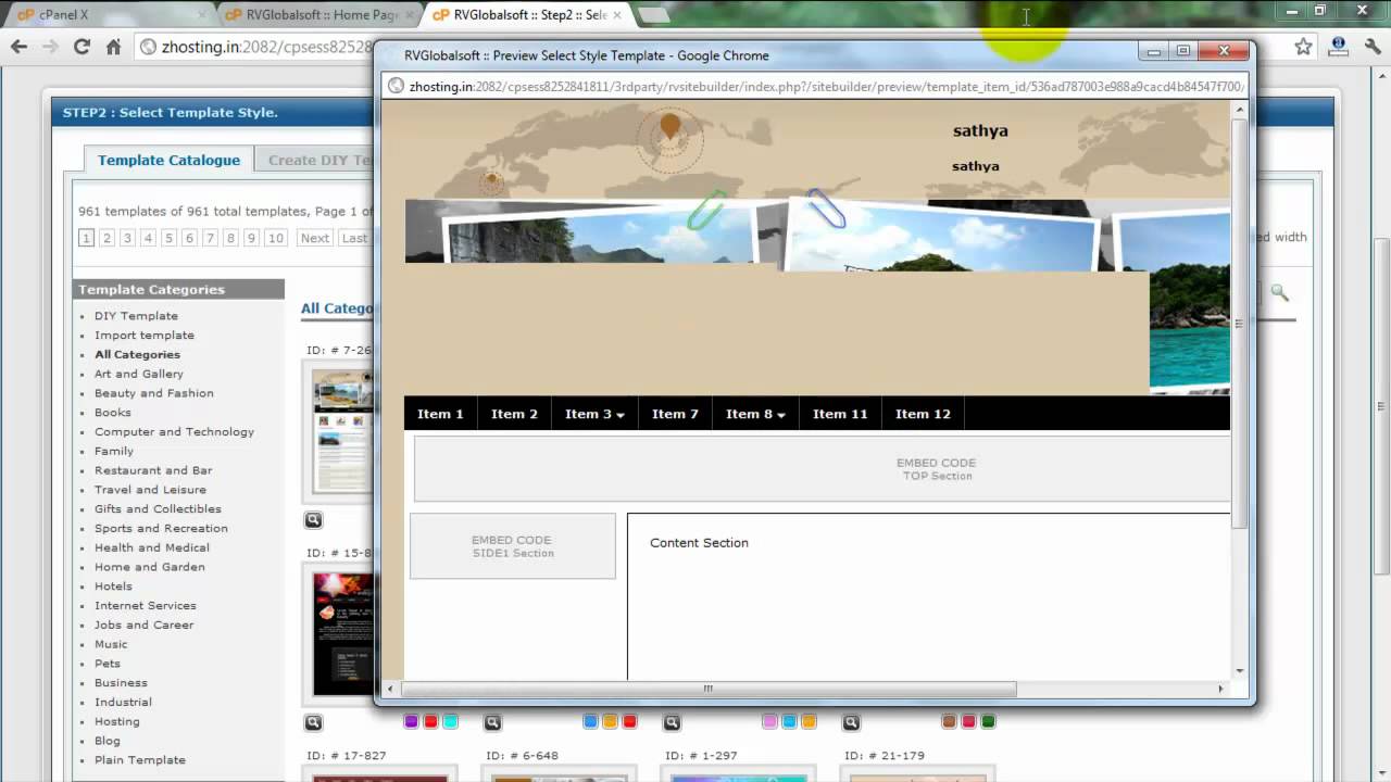 How to design a website using RV Site Builder Tutorial by Sathya - YouTube