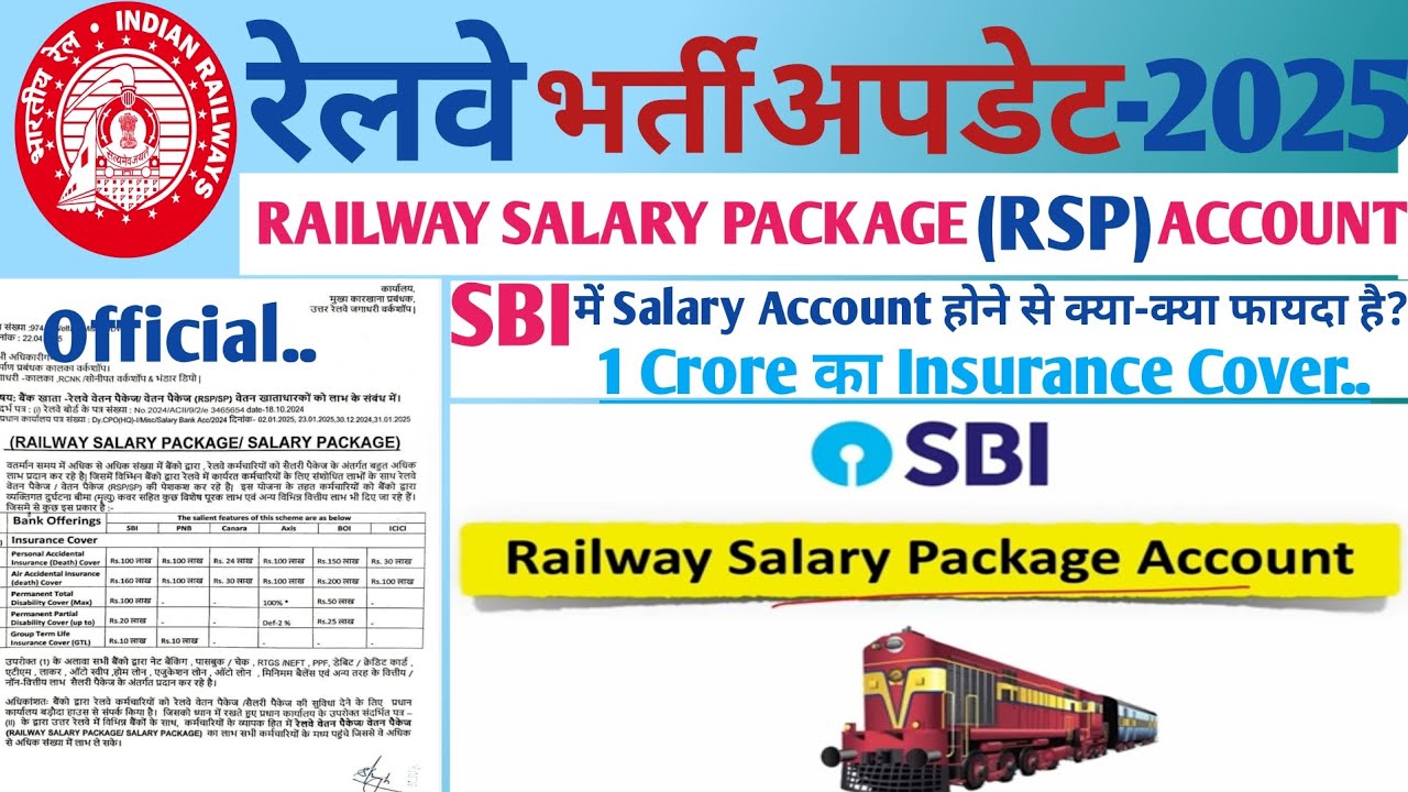 Railway Salary Package (RSP) Account in SBI || Railway Salary Package ...