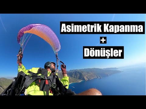 SIV Asimetrik Kapanmalı Dönüş | Yamaç Paraşütü vLog | Paragliding Ölüdeniz | UP Kibo
