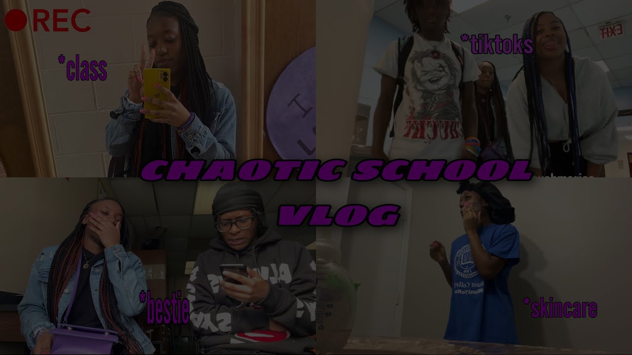 CHAOTIC SCHOOL VLOG!! skincare, tiktoks, classes + more ft ...