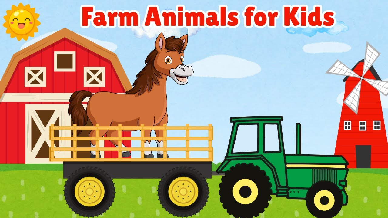 Farm Animals Learning Video 🌟 Cow, Goat, Sheep, Horse & More! - YouTube