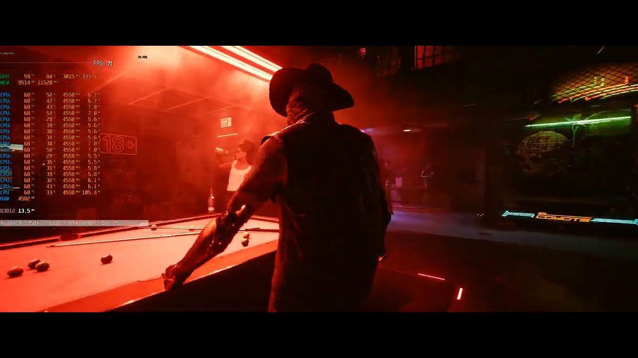 Cyberpunk 2077 | Benchmark | 5950x | RTX 4090 3Ghz | 3440x1440 (21:9 ...