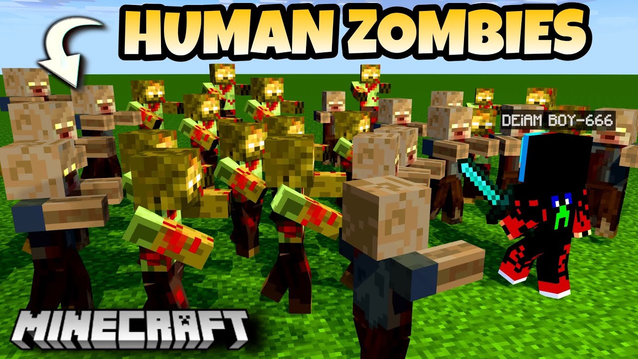100 HUMAN ZOMBIES VS ME. - YouTube