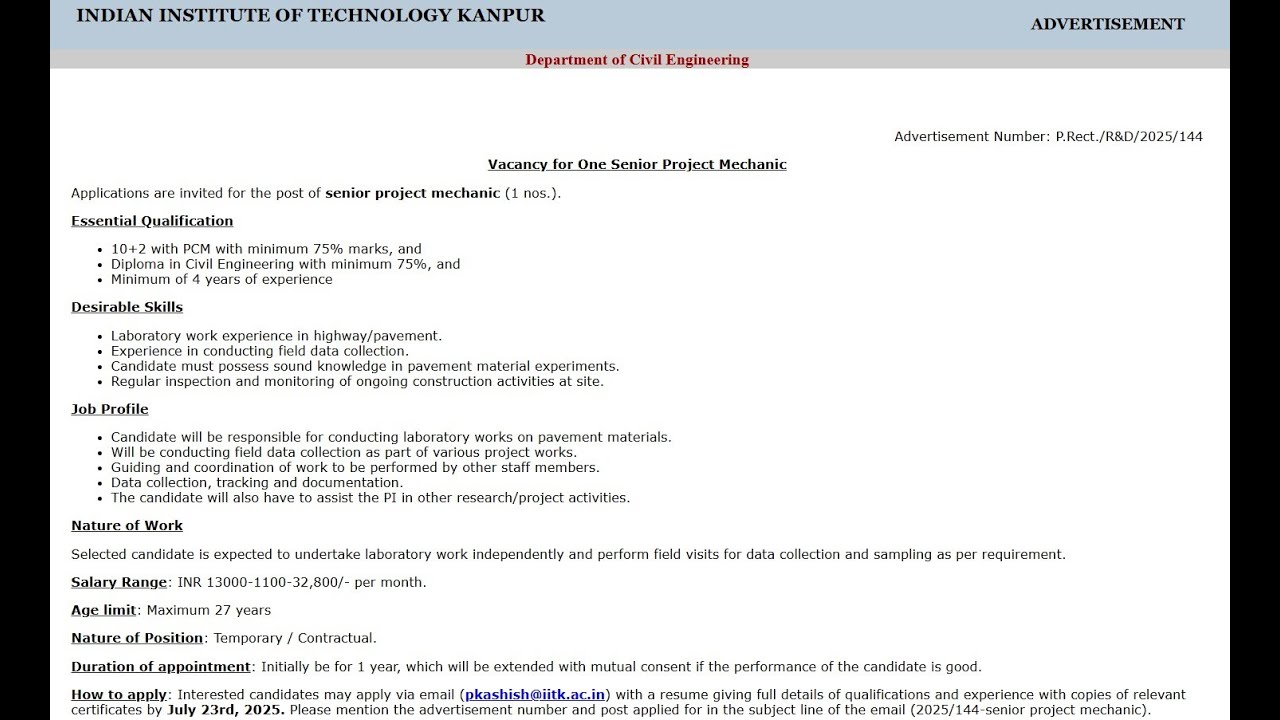 All India Vacancy (IIT DELHI, IIT KANPUR, AIIMS DELHI, APPSC FOREST ...
