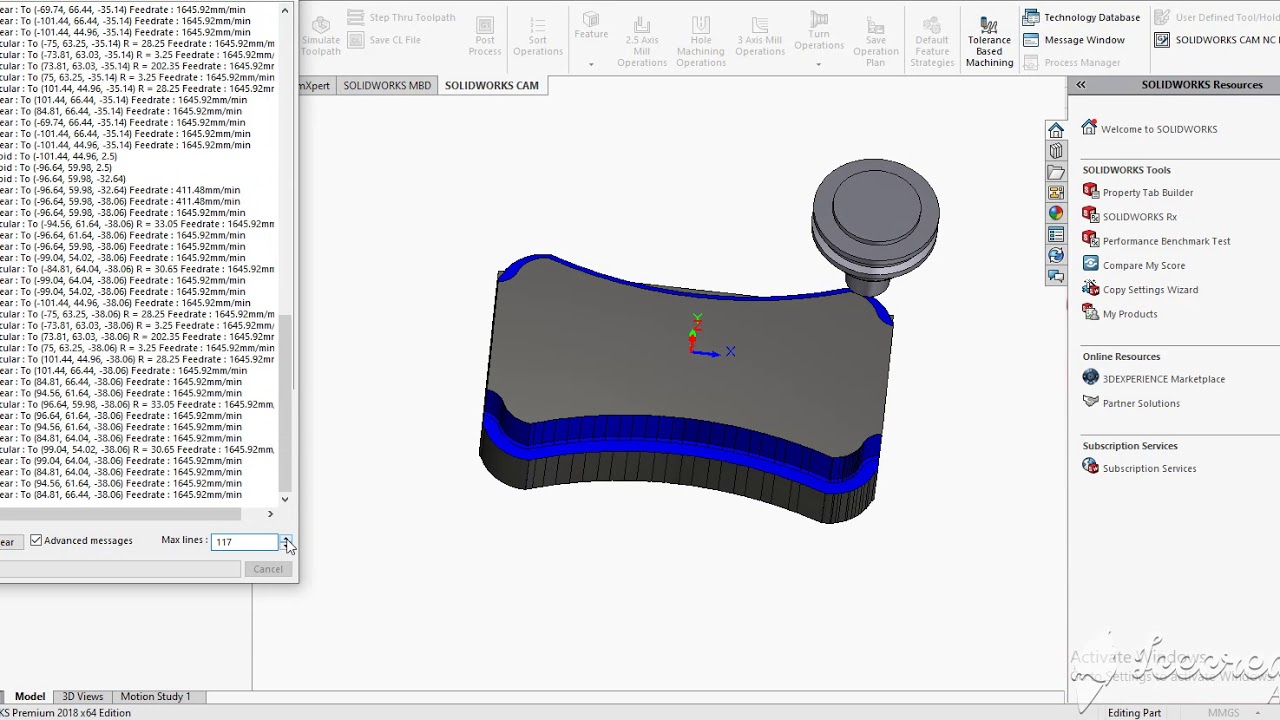 SOLIDWORKS CAM, Milling Machining - YouTube