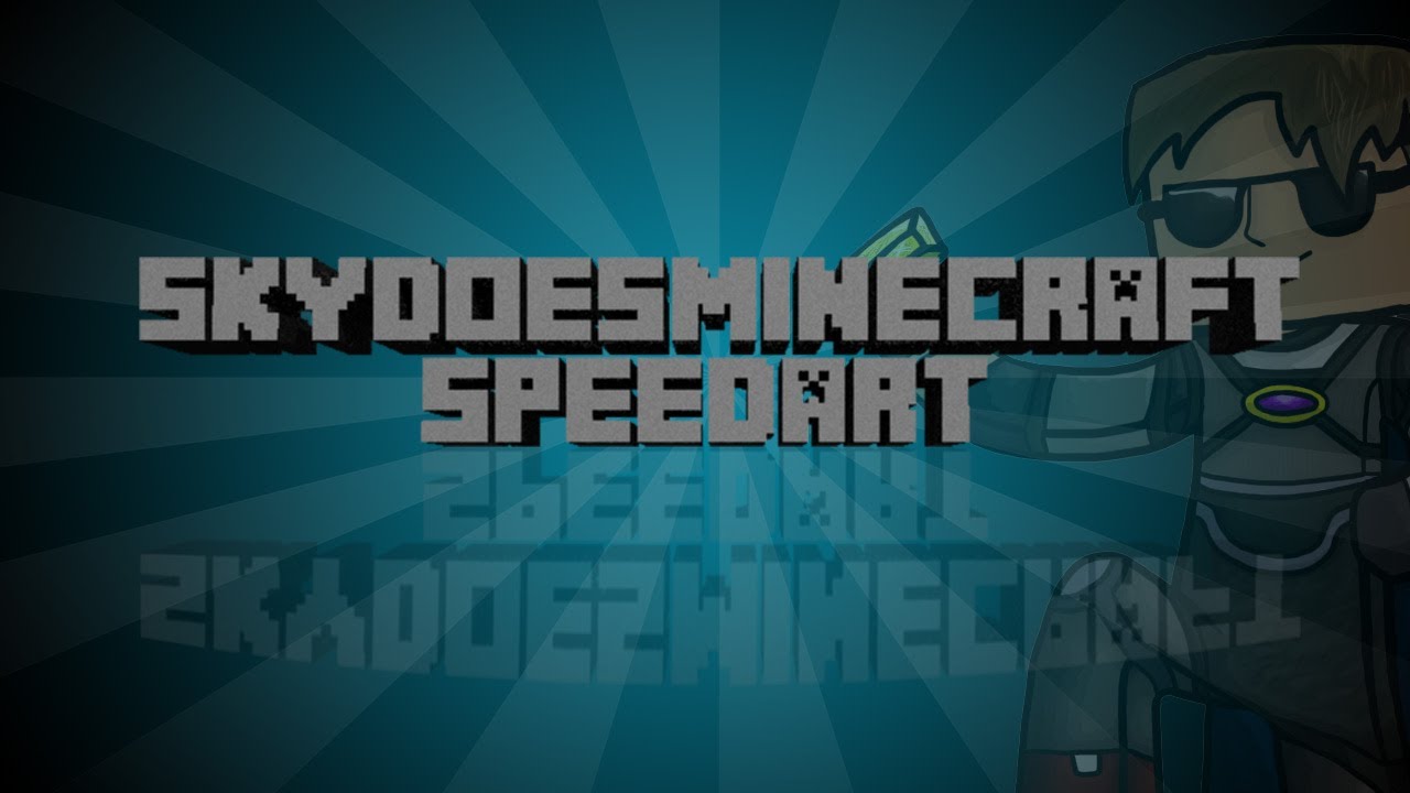 Minecraft Speed Art #SkyDoesMinecraft - YouTube