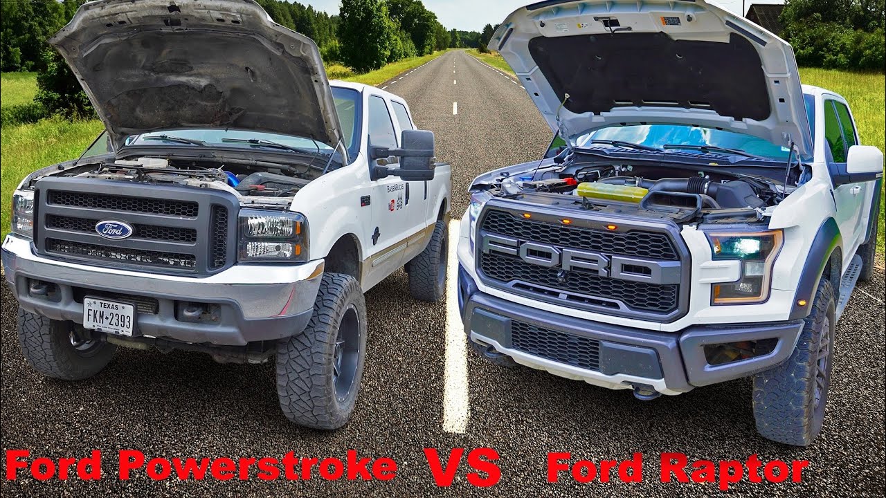 Ford Powerstroke vs Ford Raptor - YouTube