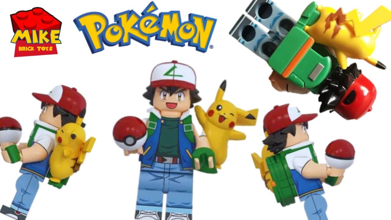 LEGO POKEMON ポケモン | Unofficial lego Minifigures | Anime | Pikachu | Ash ...