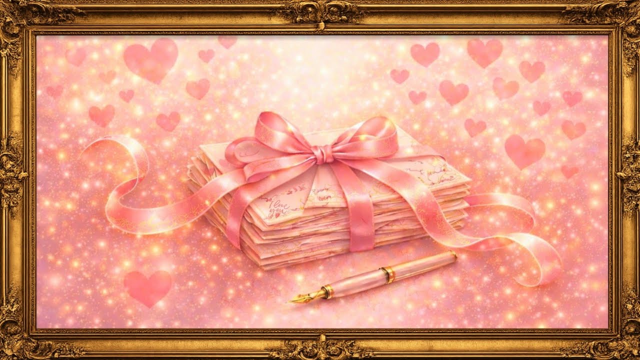 Valentine Ambience 💗 Romantic Love Letters Screensaver | Cozy February ...