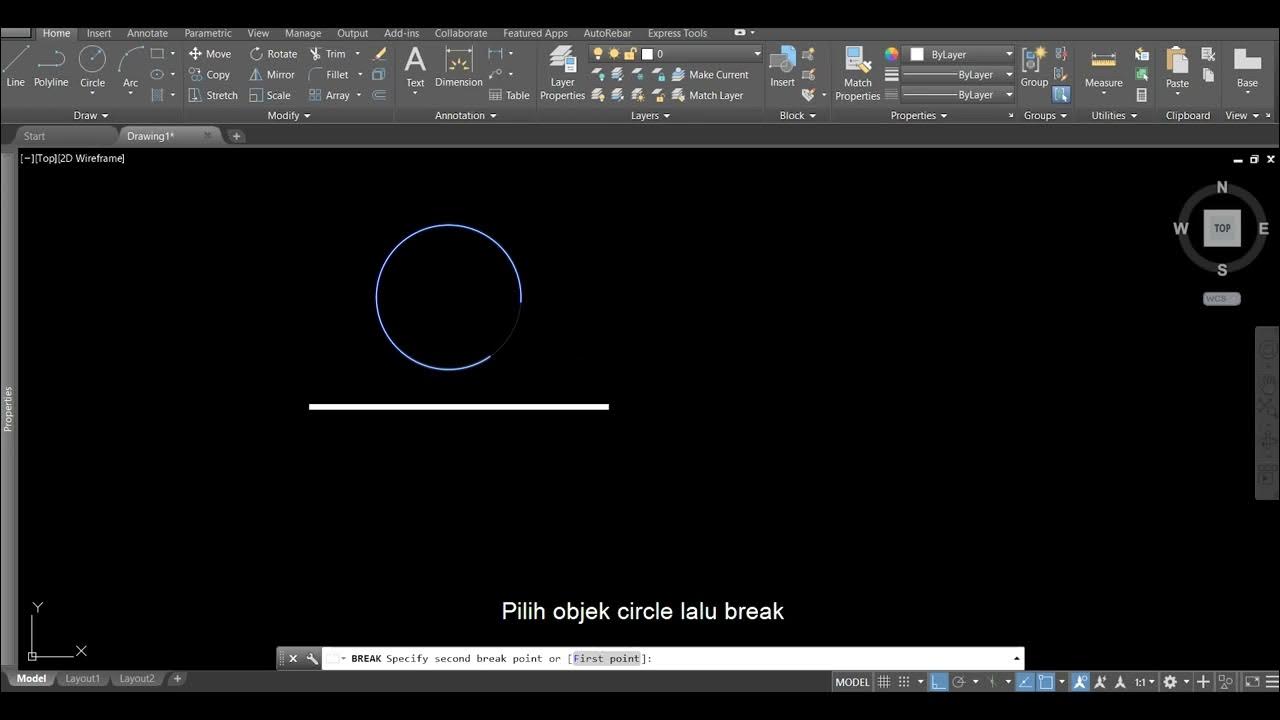 TIPS CONVERT CIRCLE KE POLYLINE DI AUTOCAD - YouTube