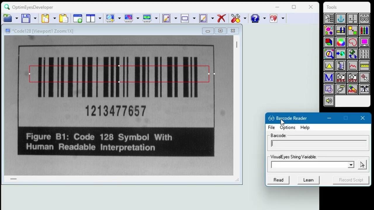 Reading Barcodes Using Machine Vision Software - YouTube