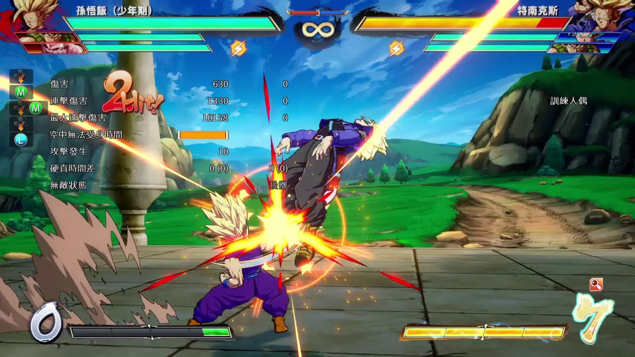 DBFZ TOD teen gohan 0 ar mid screen easy - YouTube