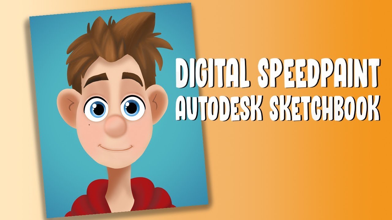 Digital Speedpaint Cartoon Autdodesk Sketchbook - YouTube