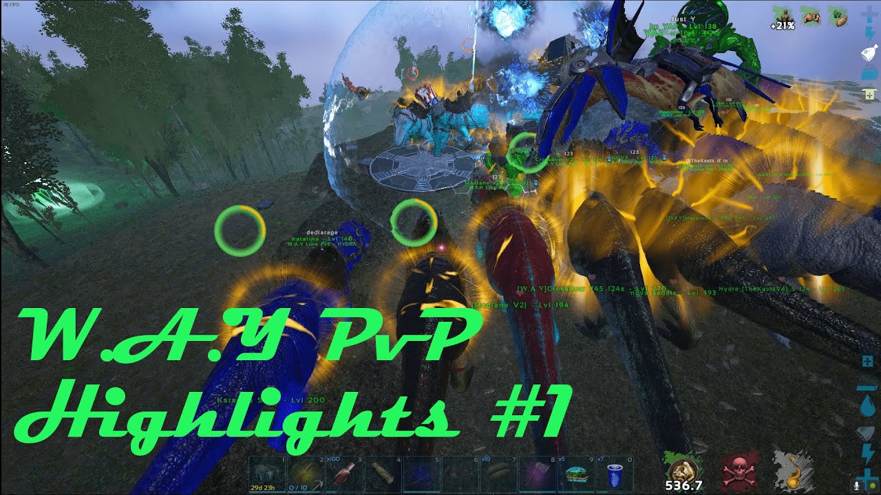 ARK Official PvP | W.A.Y | PvP Highlights #1 - YouTube