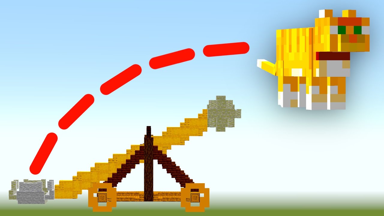 Cat Catapult in Minecraft - YouTube
