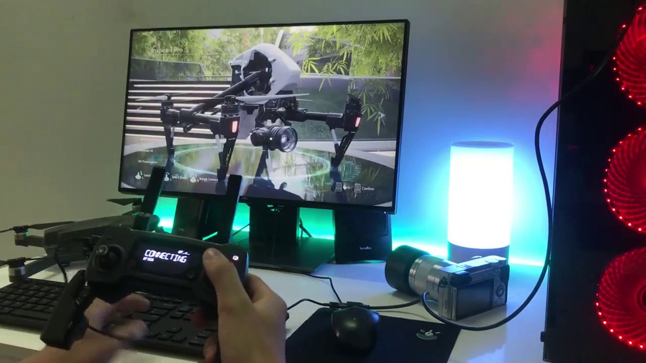 Control the Flycam DJi in the computer to connect the remote control ...