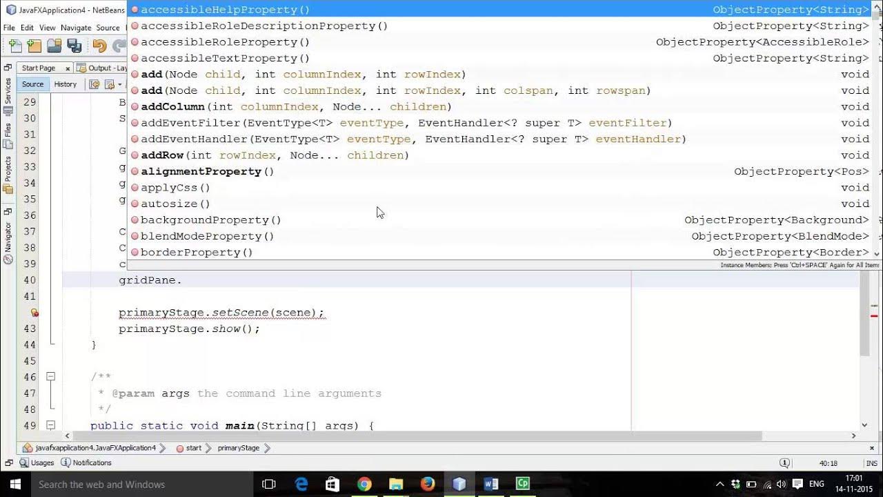 JavaFX 8 Tutorial 7 - BorderPane, GridPane, FlowPane, Label, TextField ...