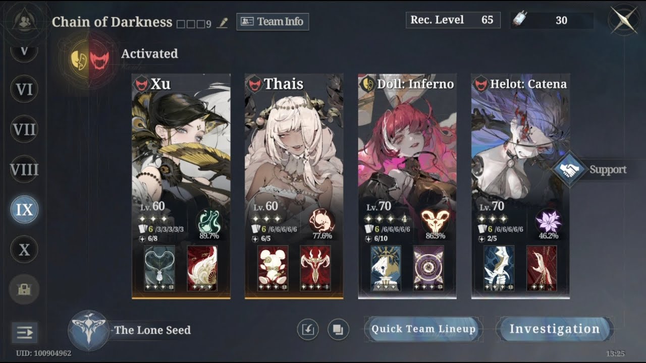 Morimens : Xu Gameplay with Helot Catena, Thais, Doll-Inferno Vs ...