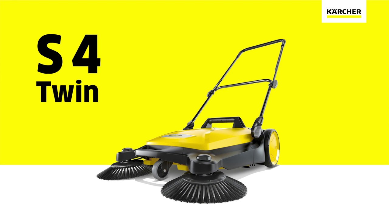 Kärcher veegmachine S 4 Twin - voor elk seizoen - YouTube