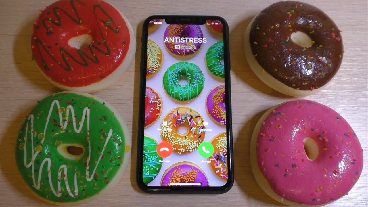 Donuts Anti Stress iPhone 12 Incoming Call - YouTube