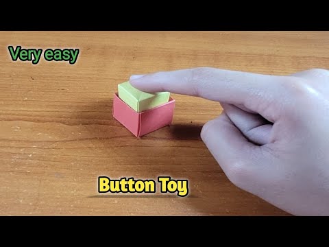 How To Make Mini Origami Button Toy | Origami Pop It | Origami Fidget ...