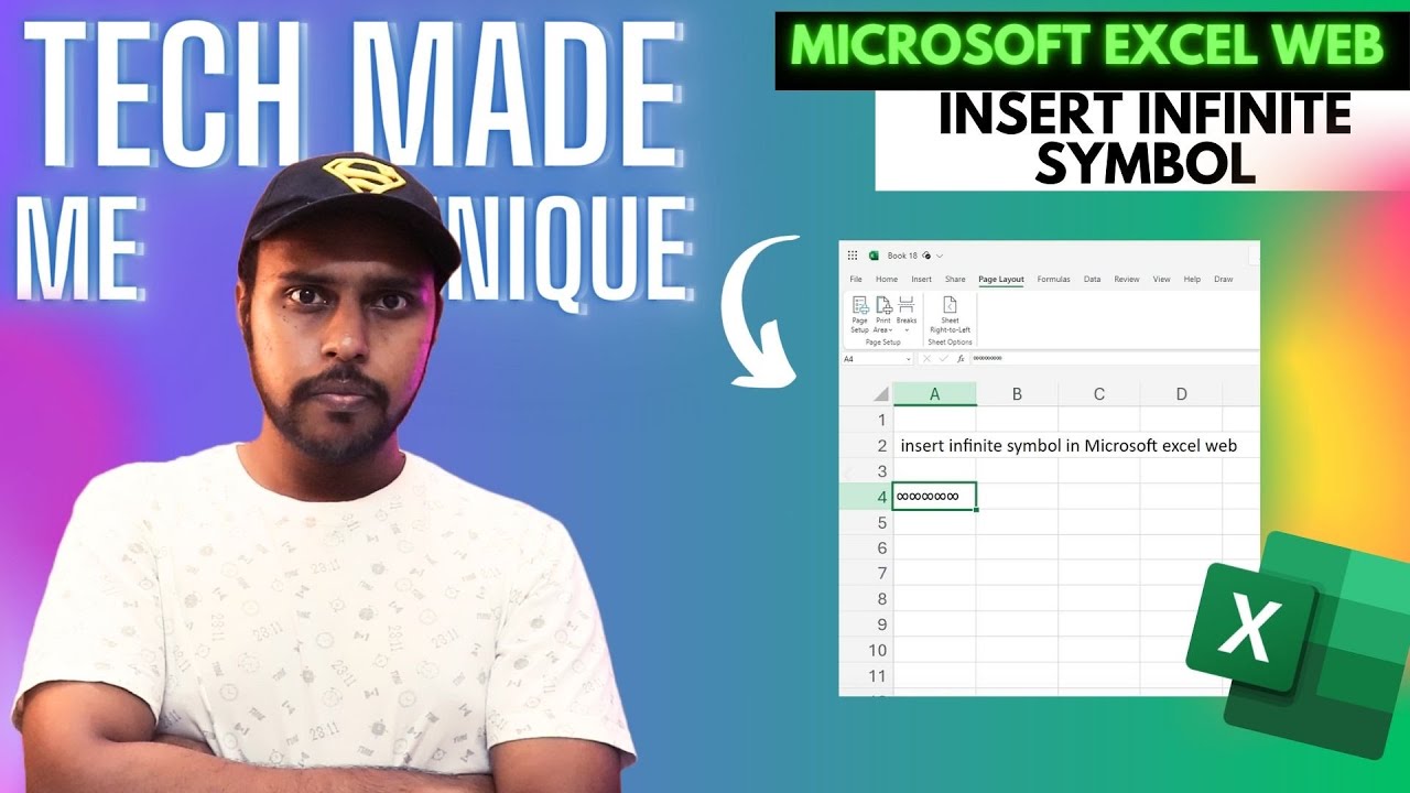 How to insert infinity symbol in Microsoft excel web | insert infinity ...