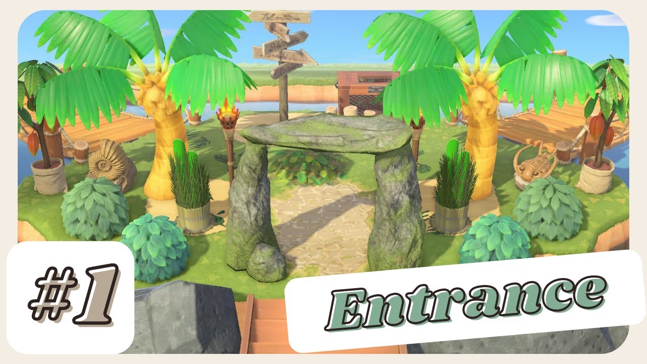 let's build a lost tropical island entrance! - YouTube