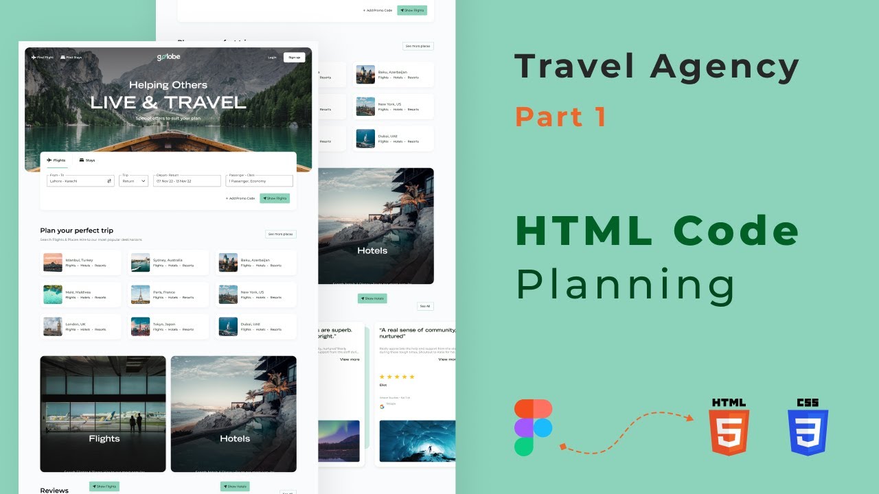 HTML Structuring in Nepali | Figma to HTML Code | Travel Agency Website ...