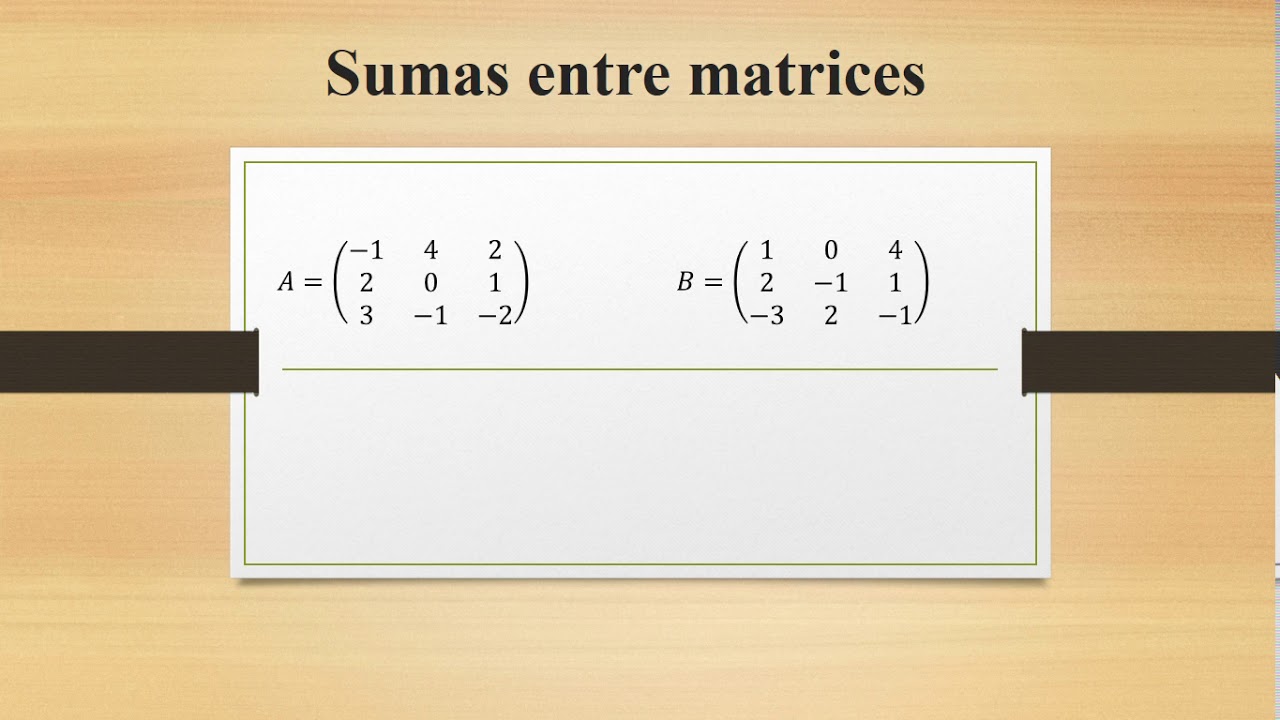 Suma de matrices - YouTube