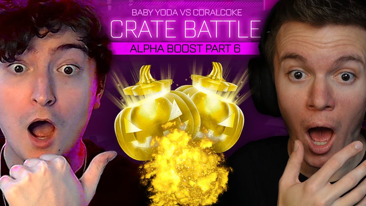 ALPHA BOOST *GOLDEN PUMPKIN* CRATE WAR IN ROCKET LEAGUE! - YouTube