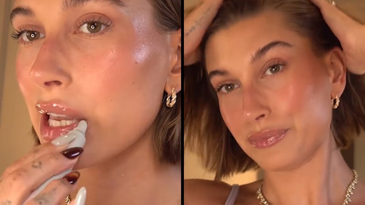 Hailey Bieber's Summer Makeup Routine for Glowy Skin in 2024 - YouTube