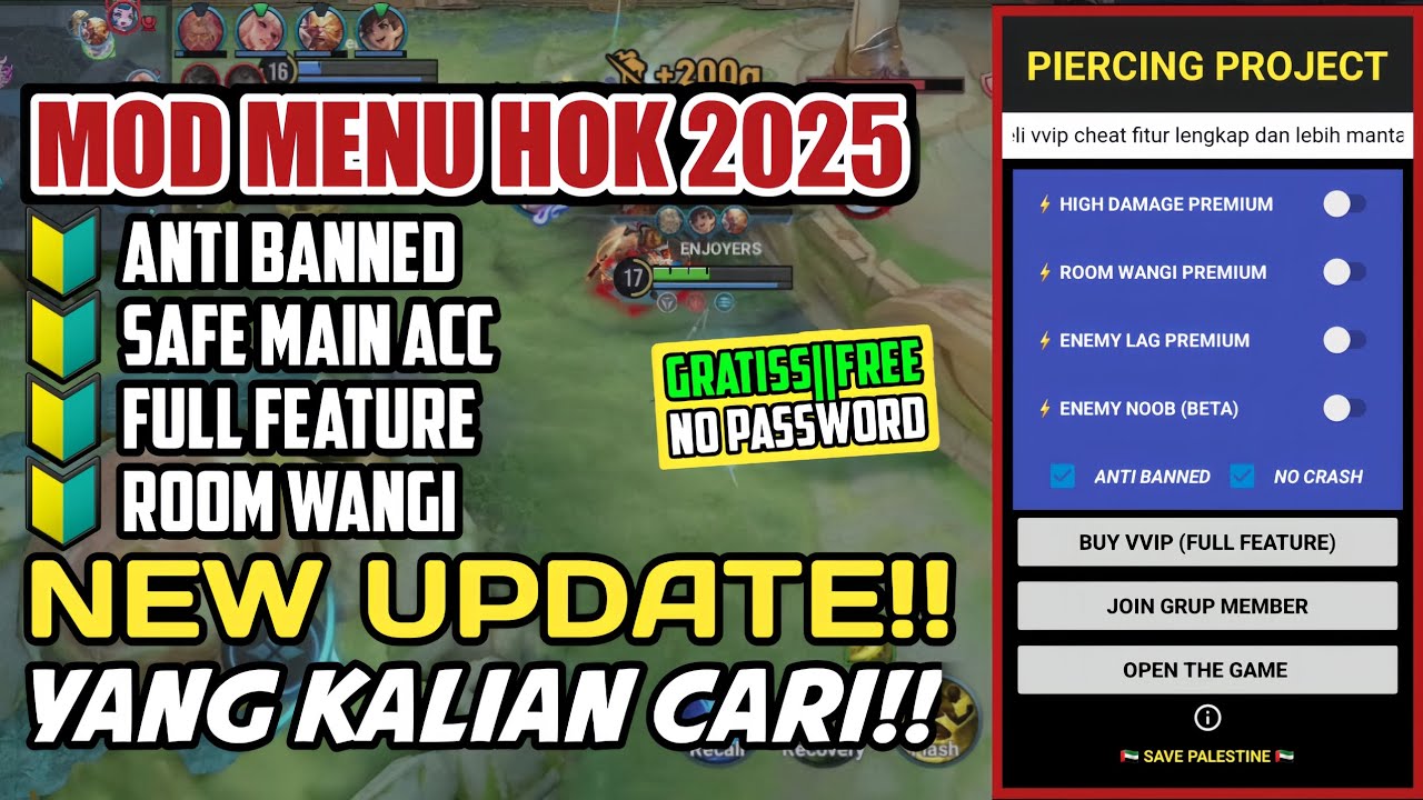 VIRAL‼️CHEAT MOD MENU HOK PATCH TERBARU 2025 ANTI BANNED || GRATIS ...