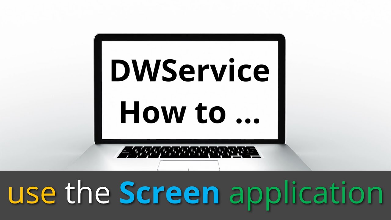 DWService - How to use the Screen application - YouTube