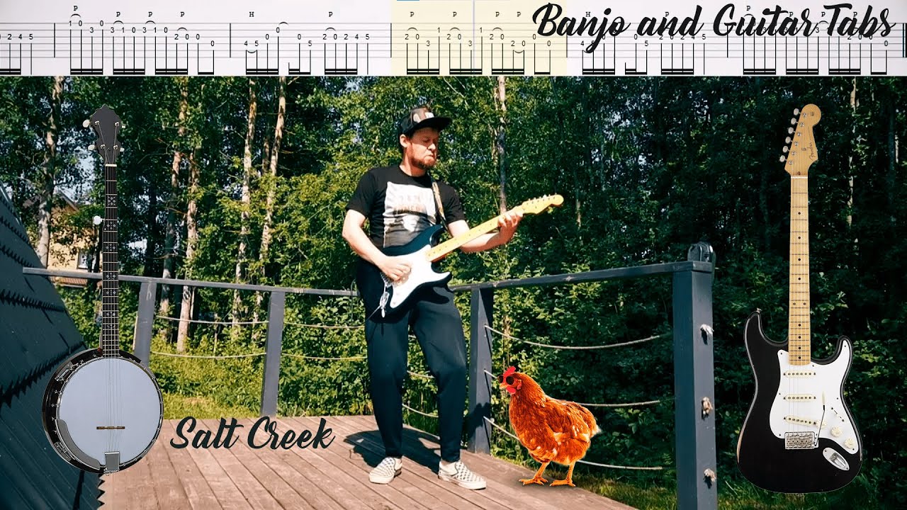 Salt Creek - Bluegrass Banjo and Electric Guitar with TABS - YouTube
