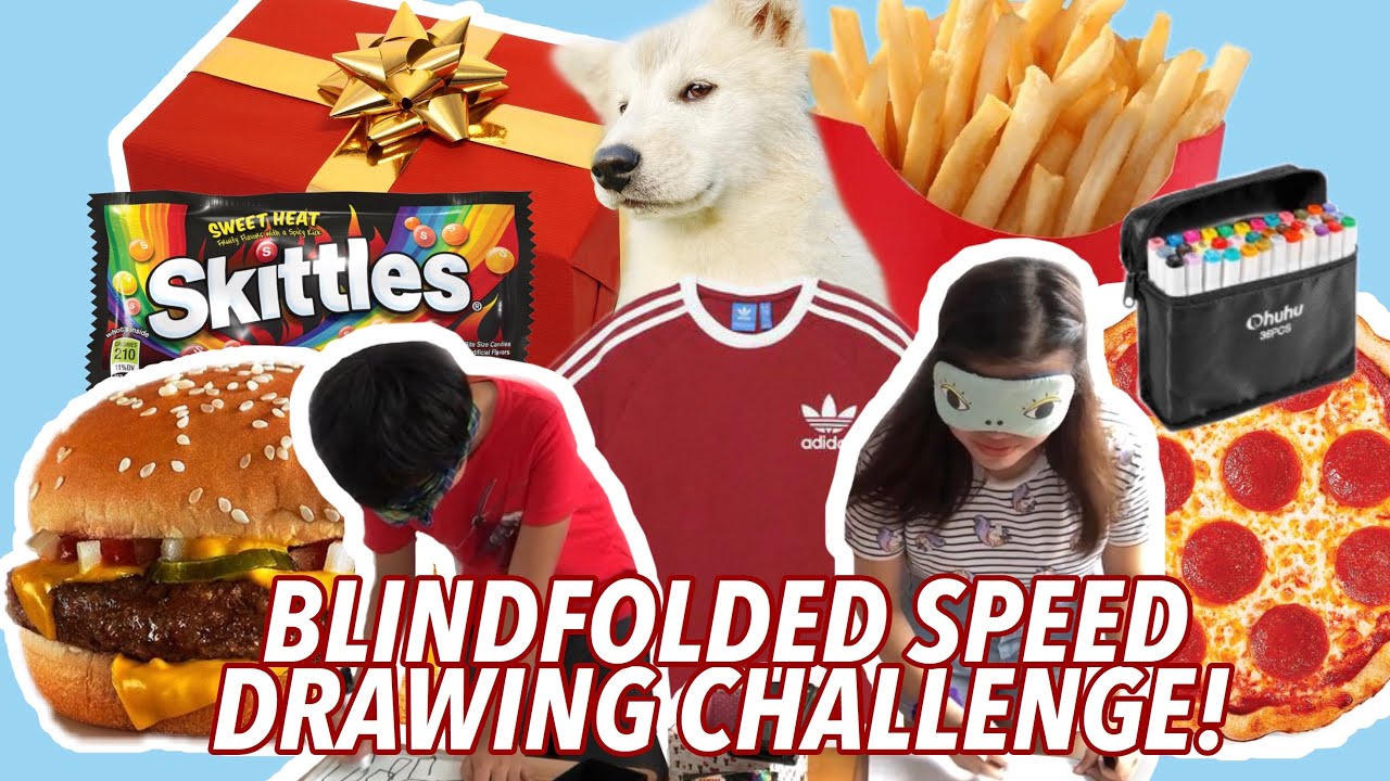 Wander Duo Challenges — Blindfolded Speed Drawing Challenge! — Vlog #14 ...