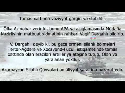 Müdafiə Nazirliyindən son durumla bağlı Açıqlama 03.04.2016 Cebhe - YENi
