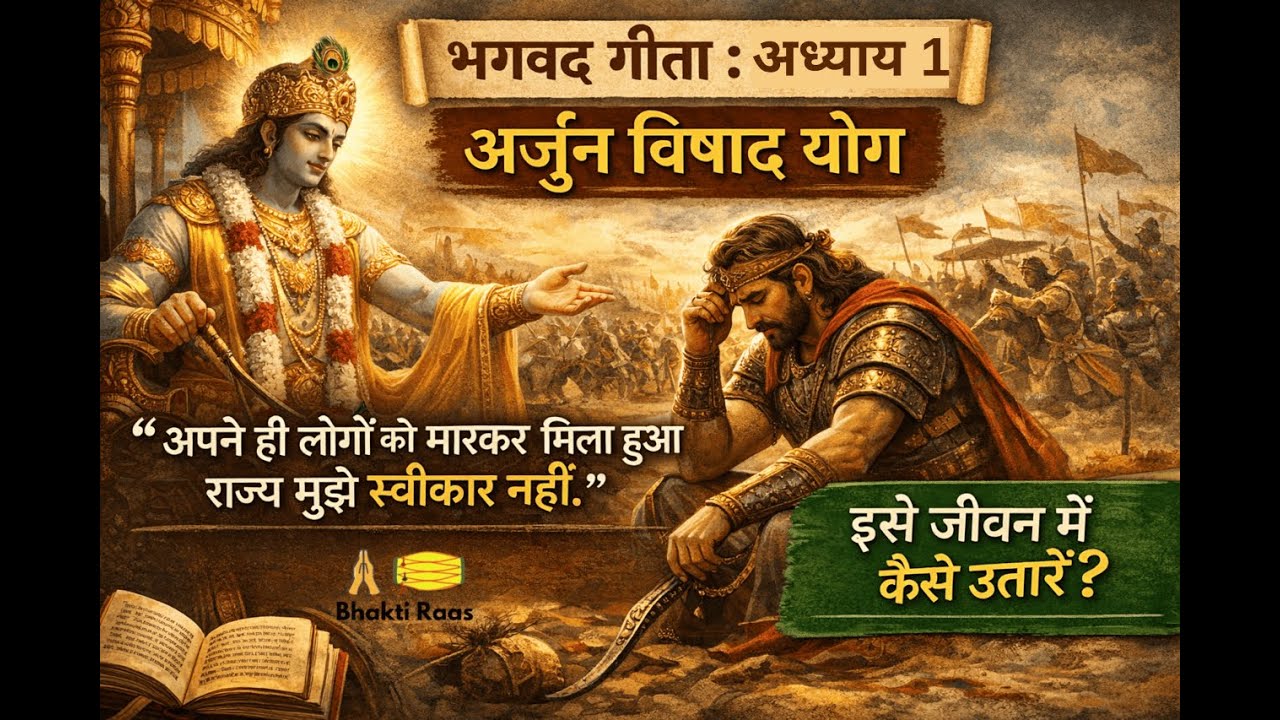 Shrimad Bhagavad Gita Adhyay 1 | Arjun Vishad Yog | Hindi Audio Full ...