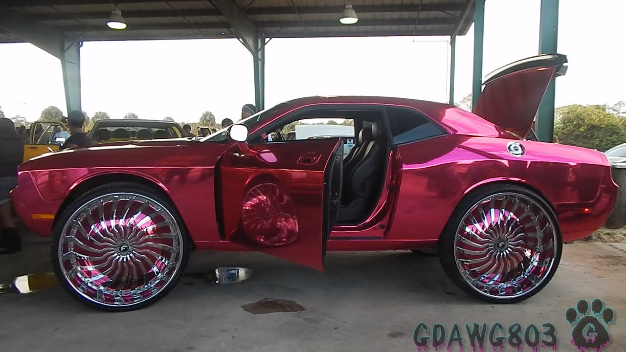 Pink Chrome Dodge Challenger on 32" Forgiatos - Florida Classic 2014 ...
