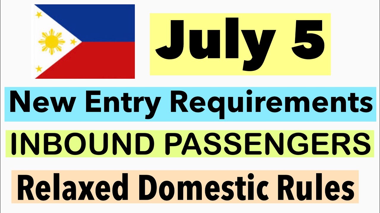 🇵🇭PHILIPPINES TRAVEL UPDATE |NEW ENTRY REQUIREMENTS FOR INBOUND ...