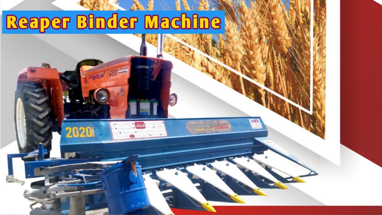Wheat Reaper Binder Machine | How reaper binder works | Front mounted ...